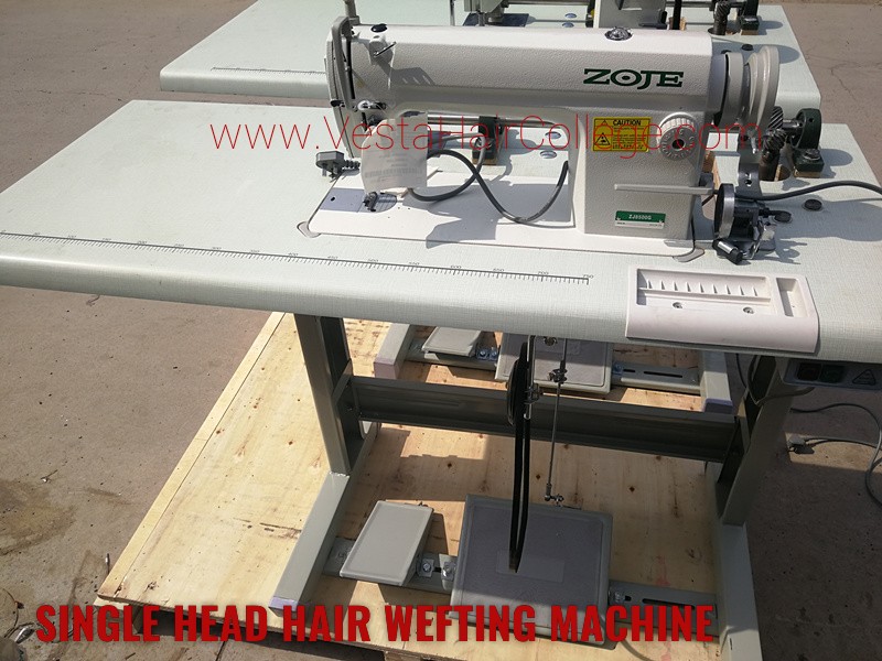 Single head hair weft sewing machine